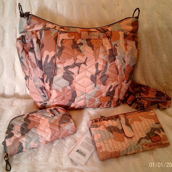lug | Bags | Lug Mini Shuffle In Camo Rose With Matching Tram Rfid ...